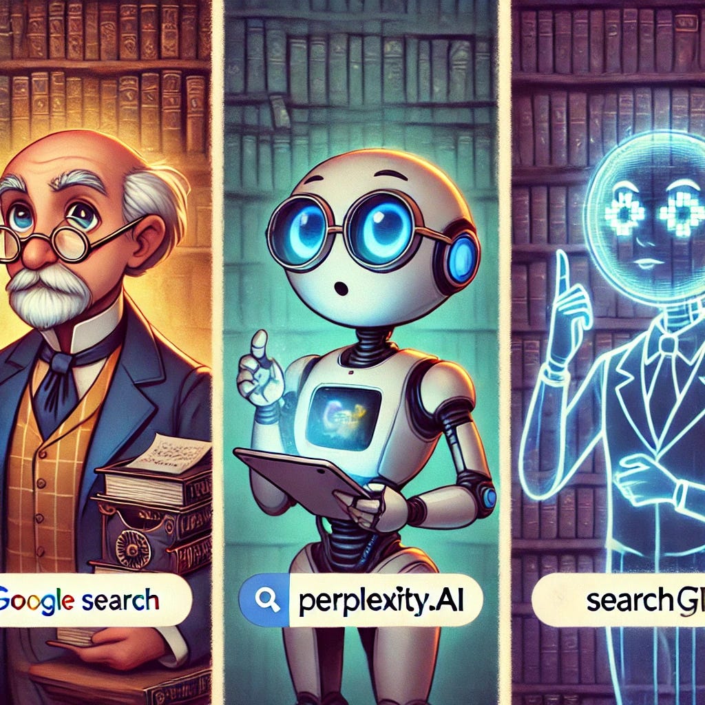 谷歌搜索 vs Perplexity vs SearchGPT😲 - 奥本AI - 全网最优AIGC导航
